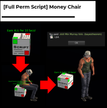 Second Life Marketplace - [Full Perm Script] Money Chair